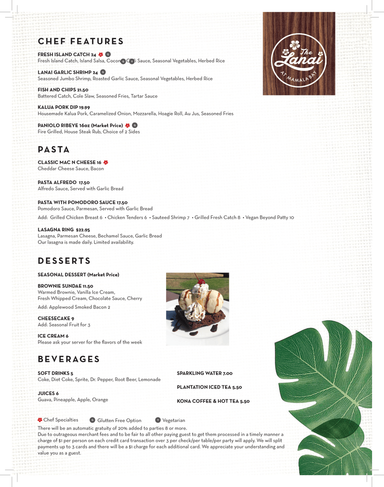 MENU | www.kahunalanai.com